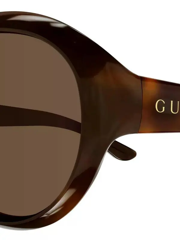 Gucci Tortoiseshell-effect Pilot Sunglasses