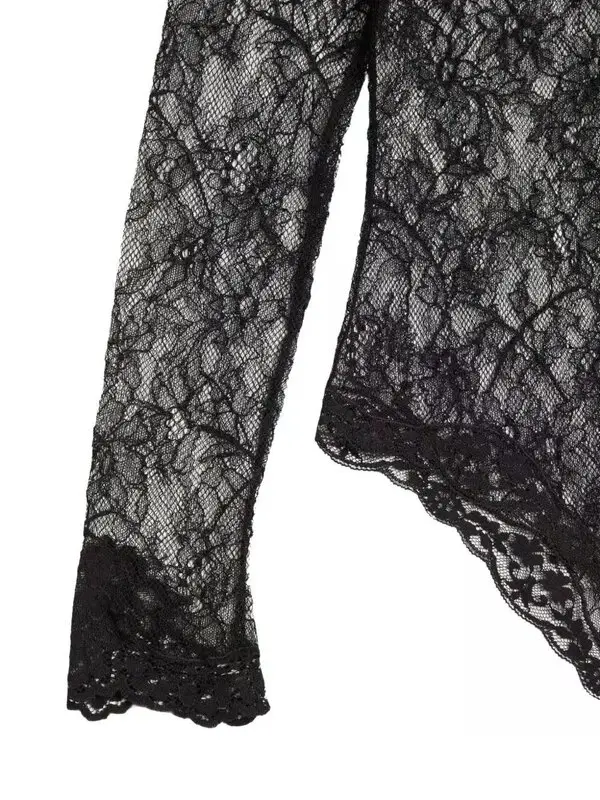VALENTINO RED Lace-panelled Bodysuit