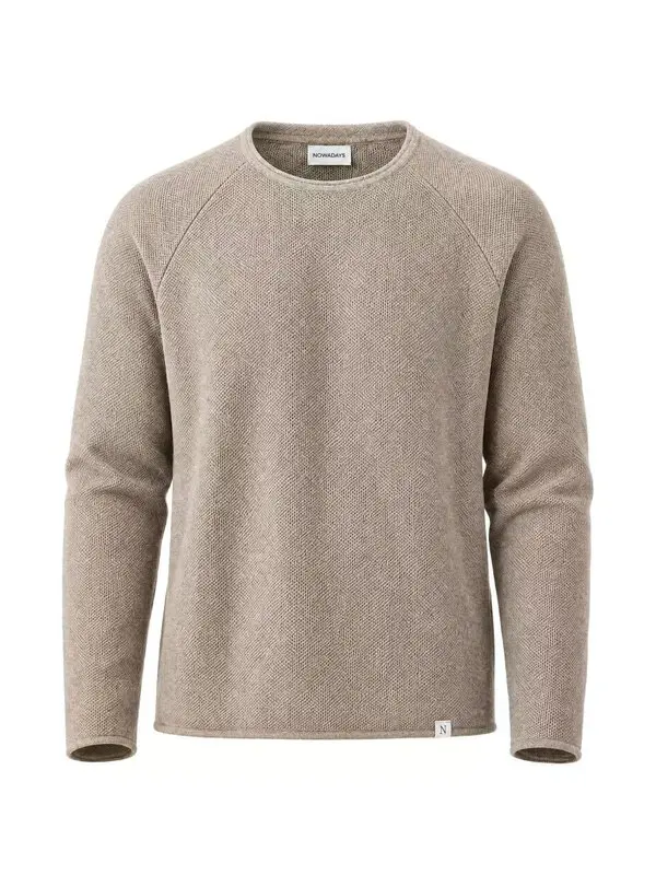 NOWADAYS Honeycomb-knit Crew-neck Sweater