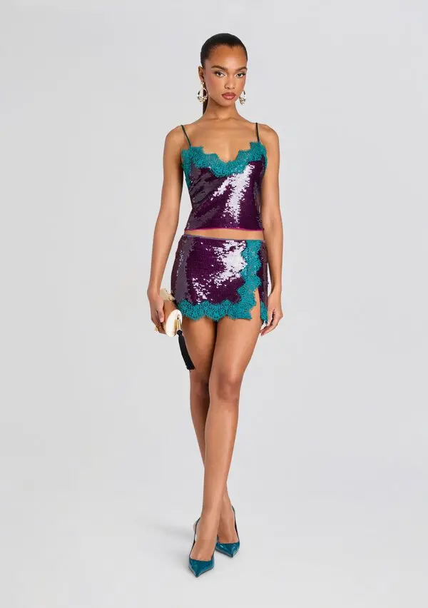 Retrofete Morgen Sequin Skirt