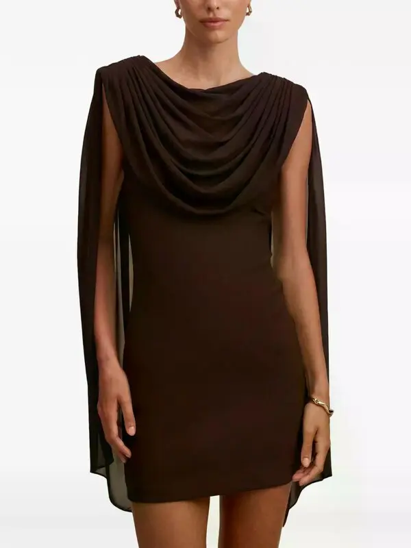 EVER NEW Bowie Shawl-detail Mini Dress