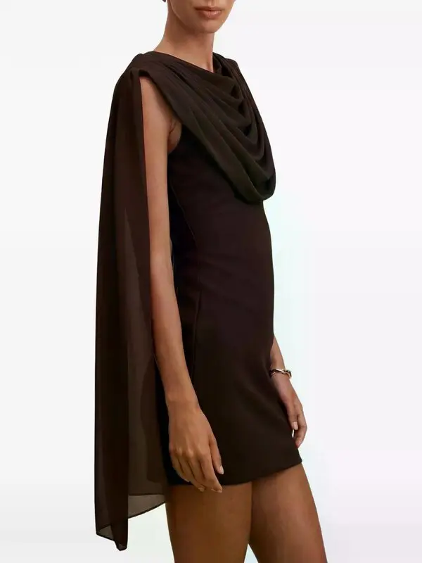EVER NEW Bowie Shawl-detail Mini Dress
