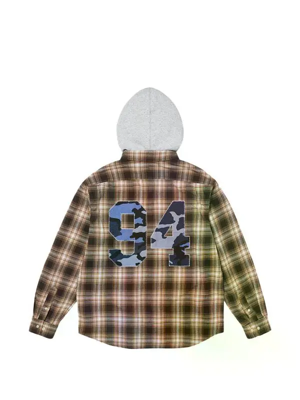Supreme Appliqué Hooded Flannel Jacket