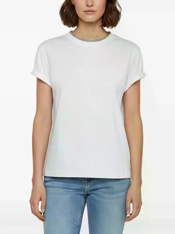 Brunello Cucinelli Monili-detail T-shirt - White