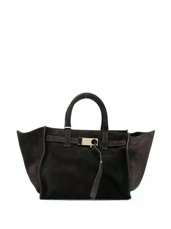 Benedetta Bruzziches Suede Buckle-fastening Tote Bag - Brown