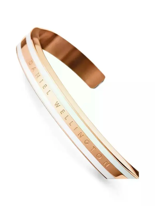 DANIEL WELLINGTON Emalie Logo-engraved Striped Cuff Bracelet