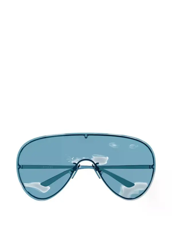Gucci Mask Shield-frame Sunglasses - Blue