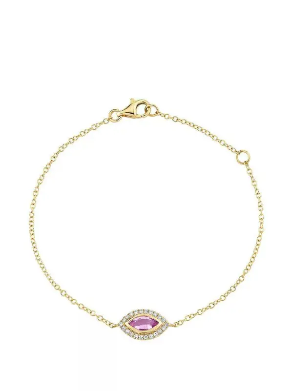 Shay Pink Sapphire And Diamond Evil Eye Bracelet