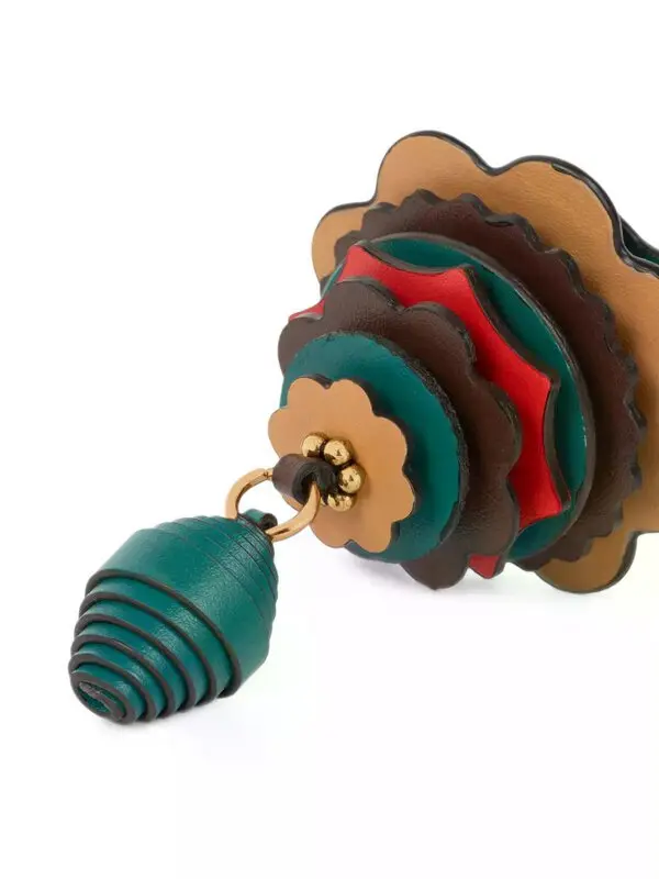 Etro Leather Charm With Discs And Beehive Detail