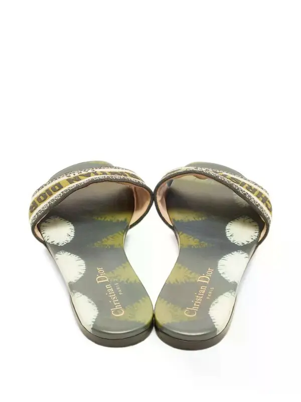 Dior D-way Embroidered Slide Sandals