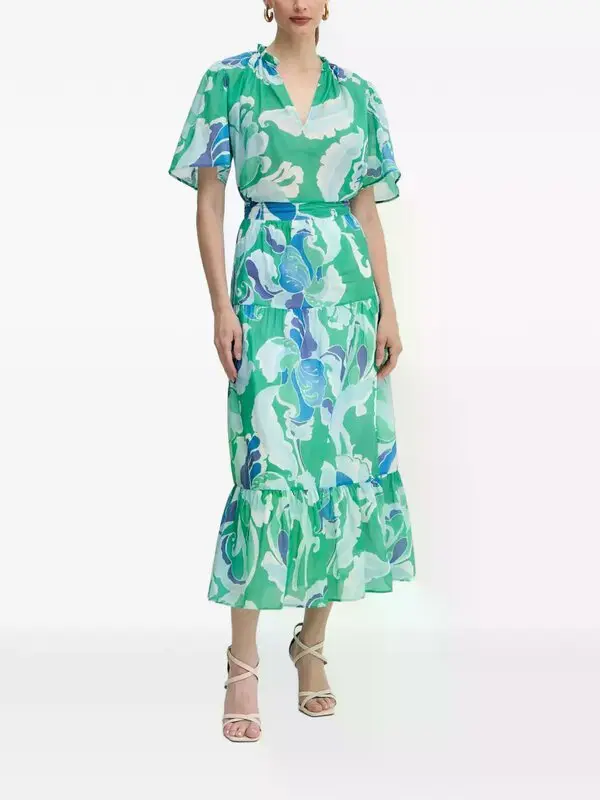 MORGAN Ruffled Print Blouse