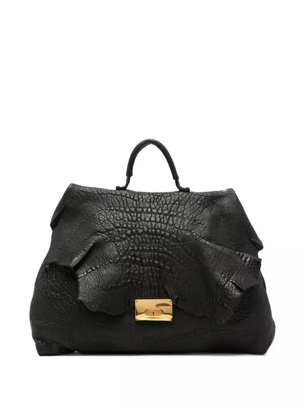 UN TE' DA MATTI Leone Crocodile-effect Leather Tote Bag