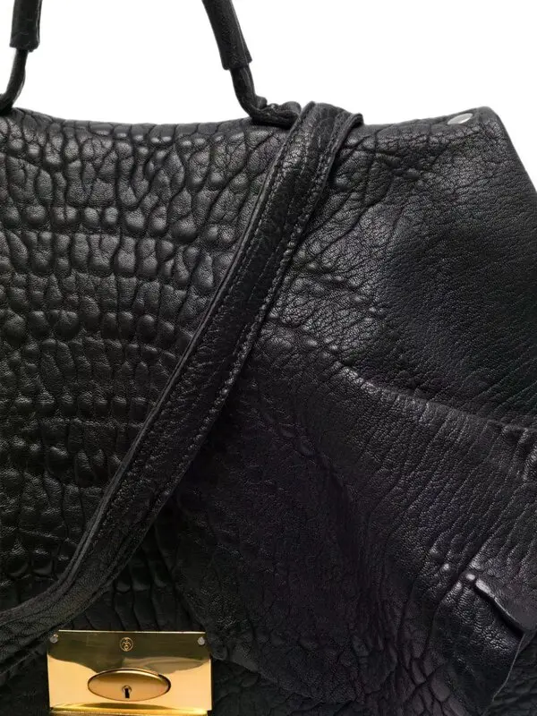 UN TE' DA MATTI Leone Crocodile-effect Leather Tote Bag