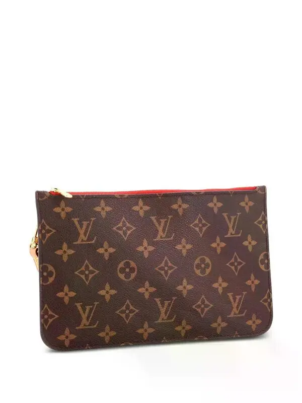LOUIS VUITTON Neverfull Pochette Monogram Canvas Large Pouch - Brown