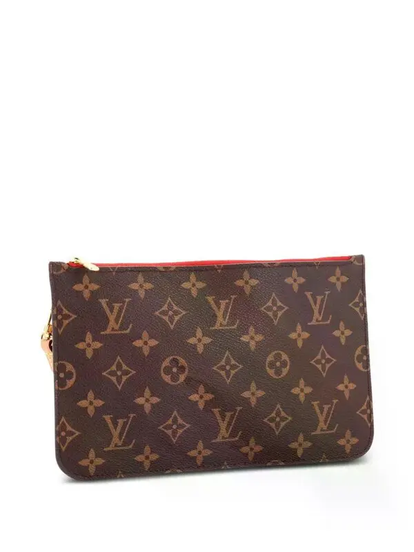 LOUIS VUITTON Neverfull Pochette Monogram Canvas Large Pouch - Brown