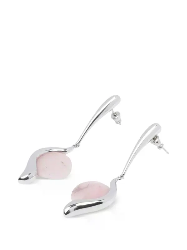 PANCONESI Aura Stone-embellished Drop Earrings - Silver