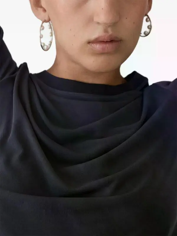 MARIA BLACK Baroque Neo Hoop Earring - Silver