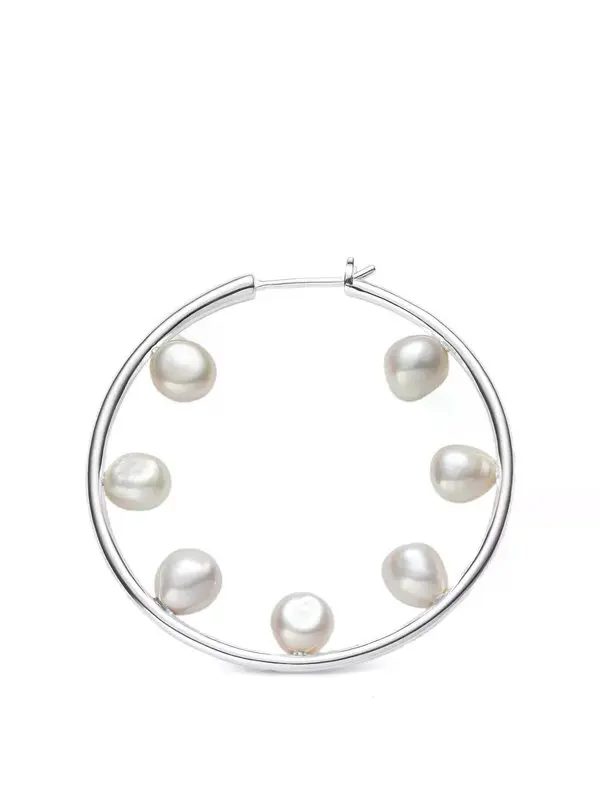 MARIA BLACK Baroque Neo Hoop Earring - Silver