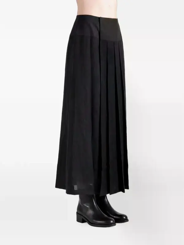 Yohji Yamamoto Pleated Maxi Skirt