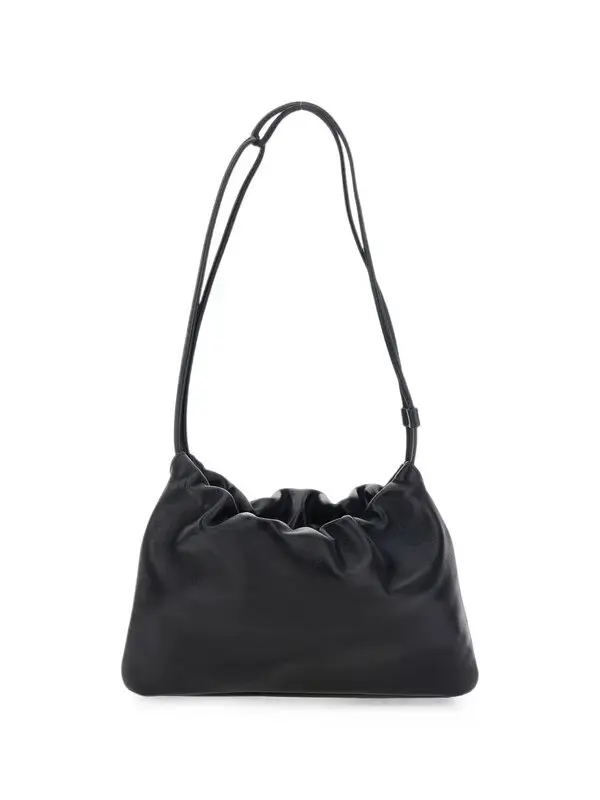 NOTHING WRITTEN Nella Ruched Leather Shoulder Bag