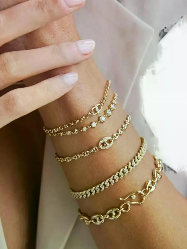 Zoe Chicco Embellished Diamond Graduated Tennis Bracelet
