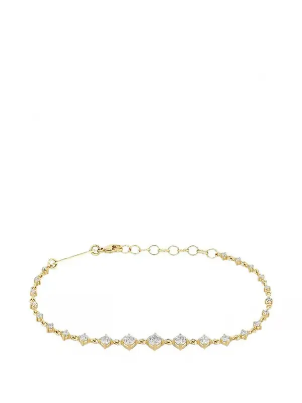 Zoe Chicco Embellished Diamond Graduated Tennis Bracelet - Gold