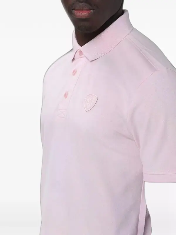 BLAUER. Logo-patch Polo Shirt