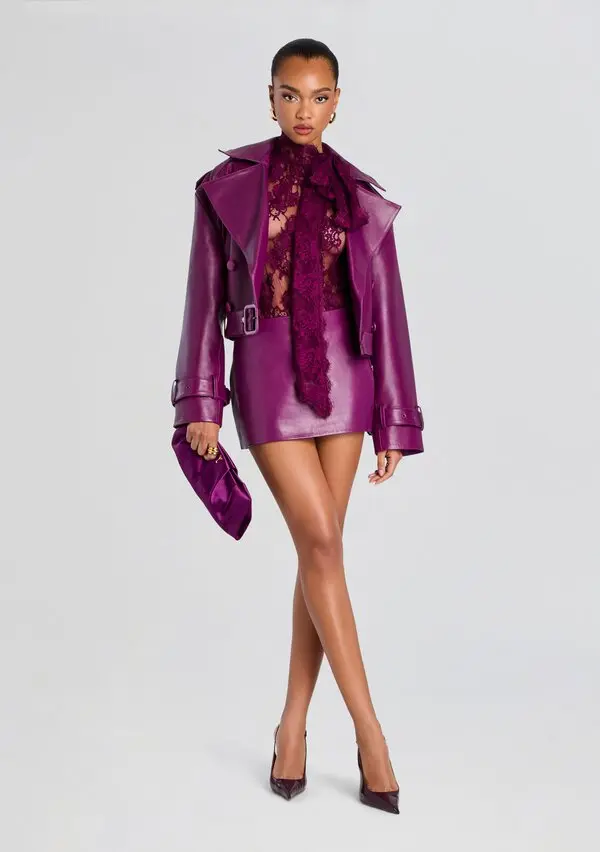 Retrofete Valerie Leather Skirt