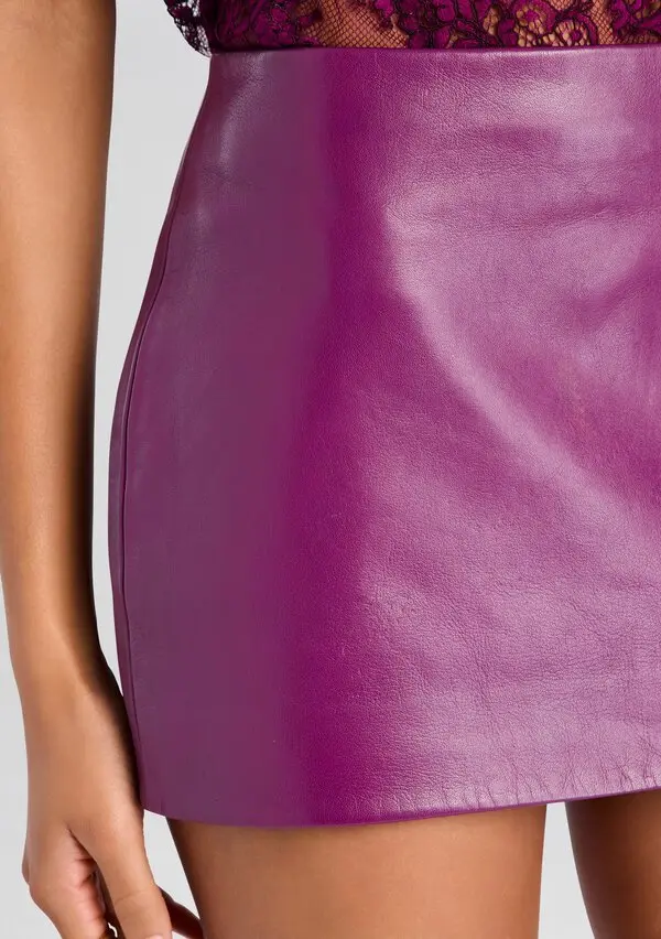 Retrofete Valerie Leather Skirt