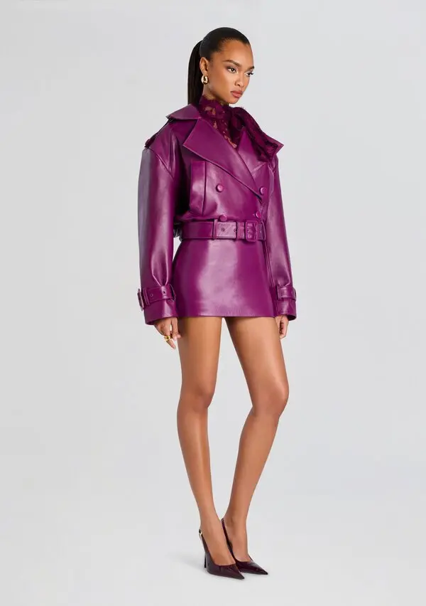 Retrofete Valerie Leather Skirt