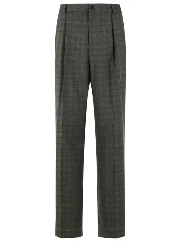 Dries Van Noten Wool Trousers - Brown
