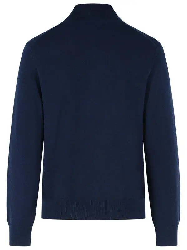 Burberry Sweater In Navy Cashmere Blend