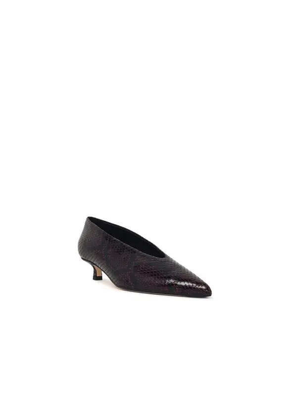 AeydĒ Clara' Burgundy Leather Pumps - Multicolor