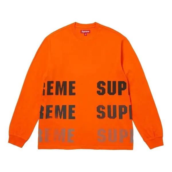 Supreme Fw26 Reflective L/s T-shirt - Orange