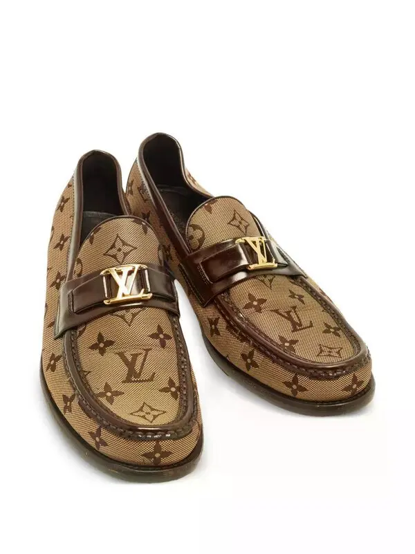 LOUIS VUITTON Major Monogram Canvas Loafers