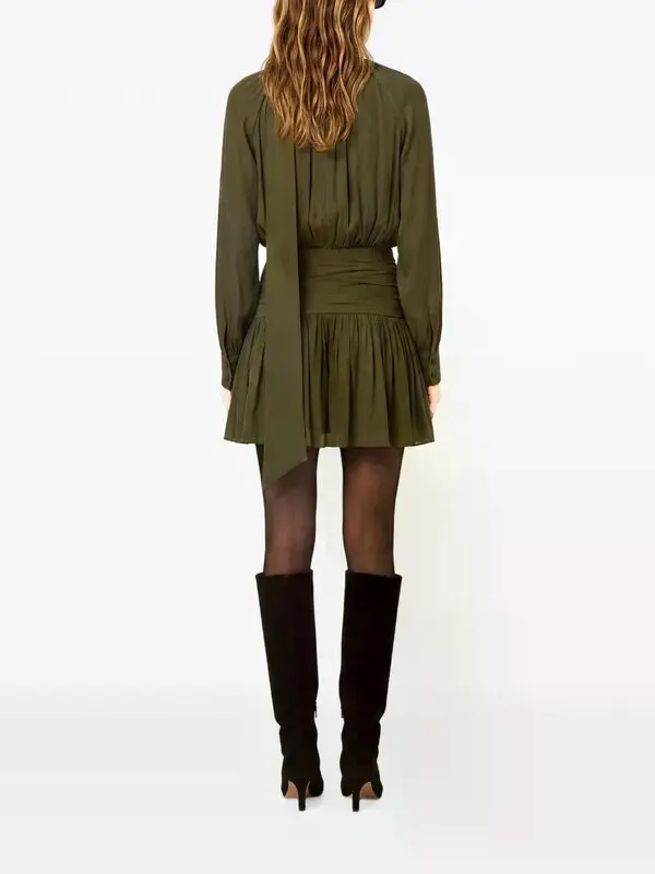 NICHOLAS Gathered-waist Mini Dress