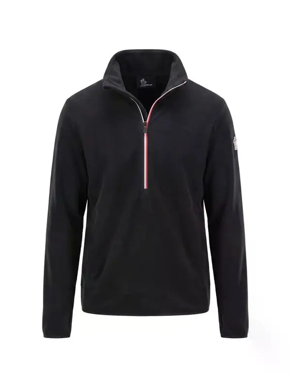 Moncler Half-zip Fleece Sweatshirt - Black