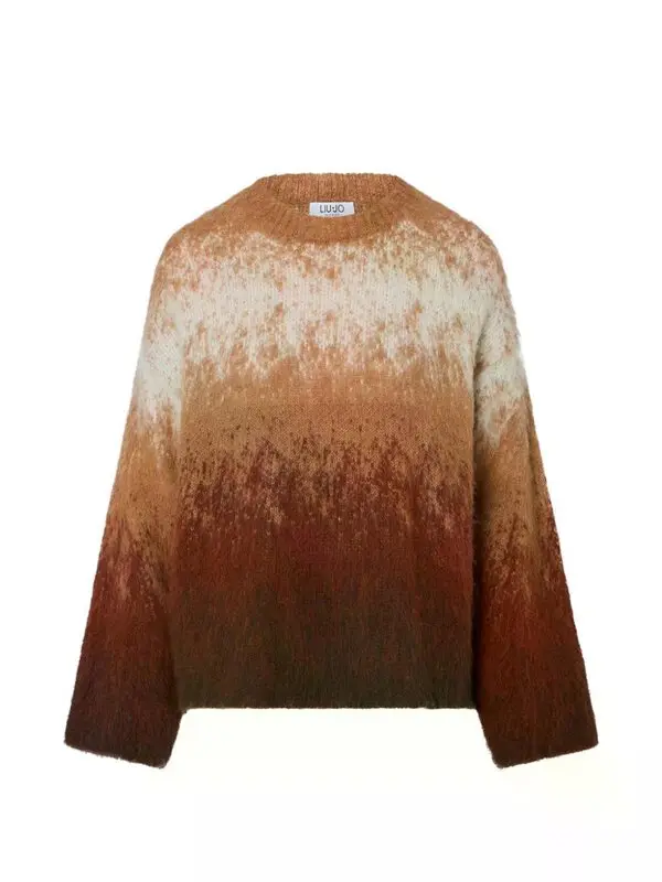 Liu Jo Brushed Wool Jacquard-knit Sweater