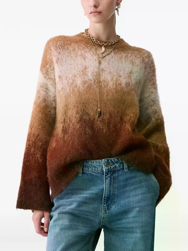 Liu Jo Brushed Wool Jacquard-knit Sweater