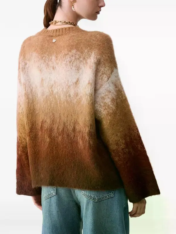Liu Jo Brushed Wool Jacquard-knit Sweater