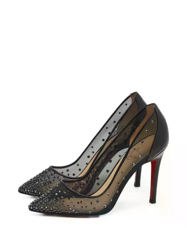 CHRISTIAN LOUBOUTIN Follies Strass Mesh Pumps