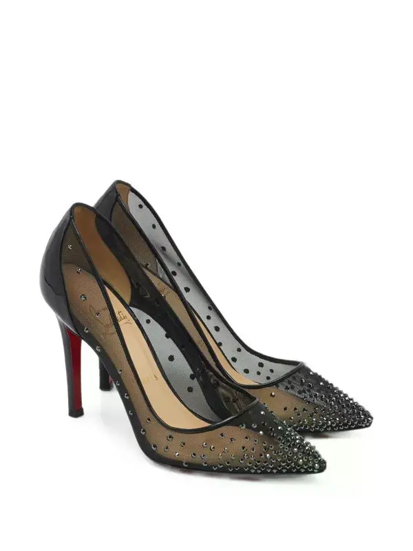 CHRISTIAN LOUBOUTIN Follies Strass Mesh Pumps