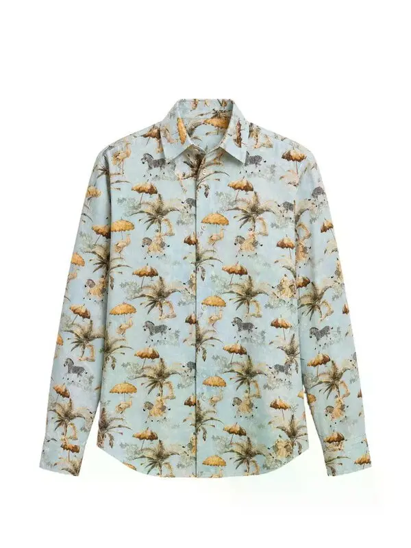 Alice + Olivia Willa Graphic-print Long-sleeve Shirt
