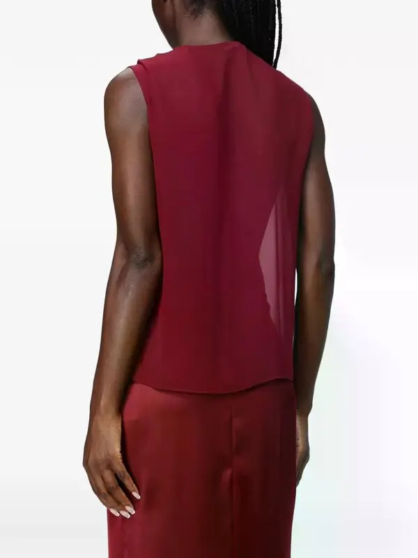 HANITA Draped V-neck Top