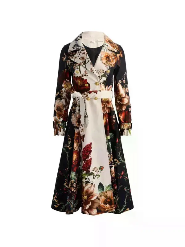 Alice + Olivia Ellie Floral-print Trench Coat