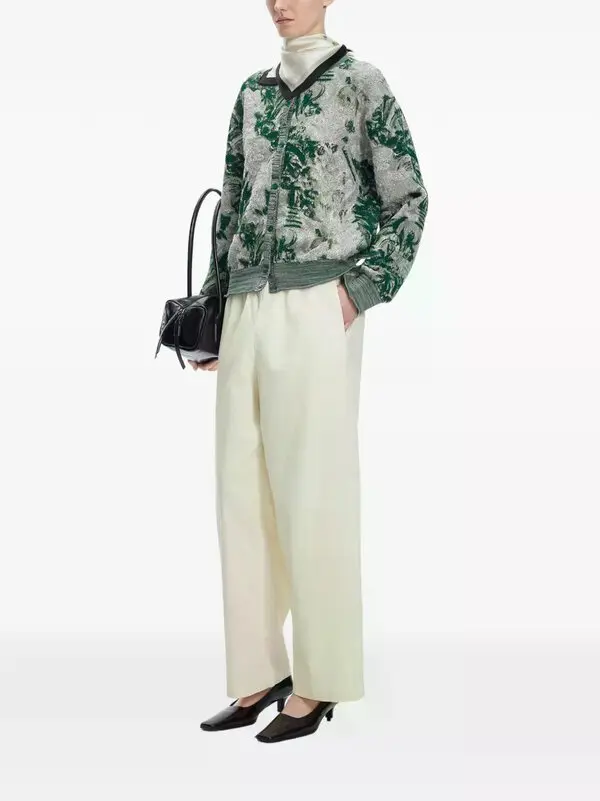 JNBY Jacquard-knit Cropped Cardigan