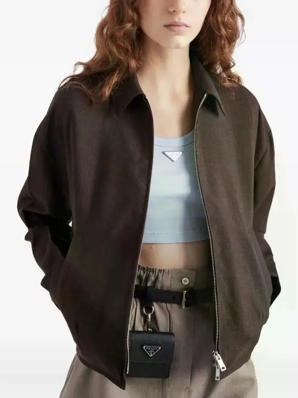 Prada Ribbed Knit Cotton Crop Top