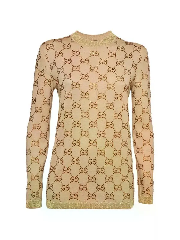 Gucci 2018 Gg Rhinestone-embellished Sweater