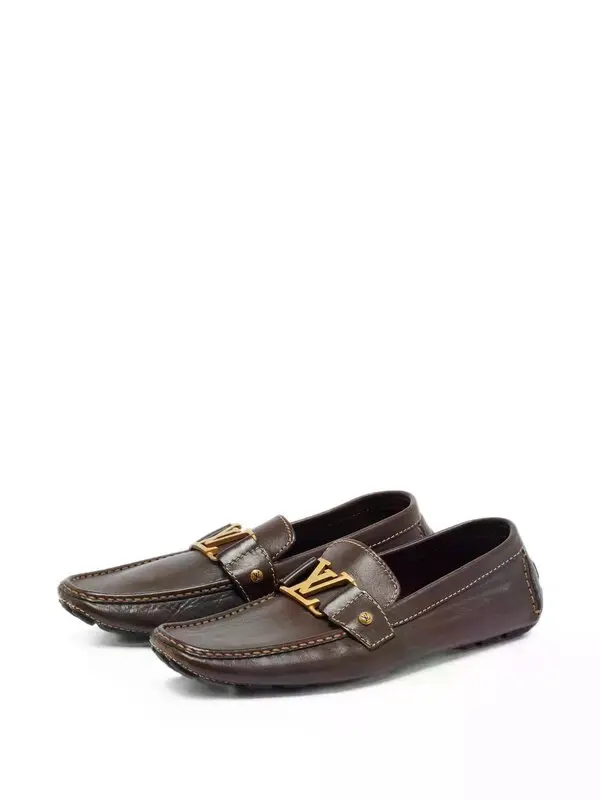 LOUIS VUITTON Monte Carlo Logo-plaque Loafers