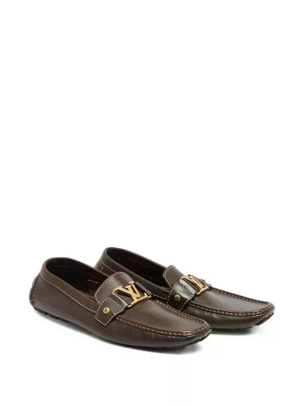 LOUIS VUITTON Monte Carlo Logo-plaque Loafers